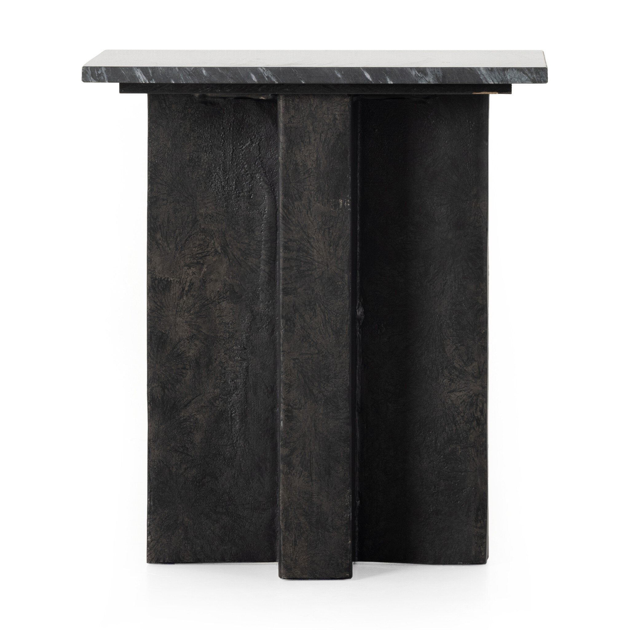 Terrell End Table - Black Marble – Outrageous Interiors and Design