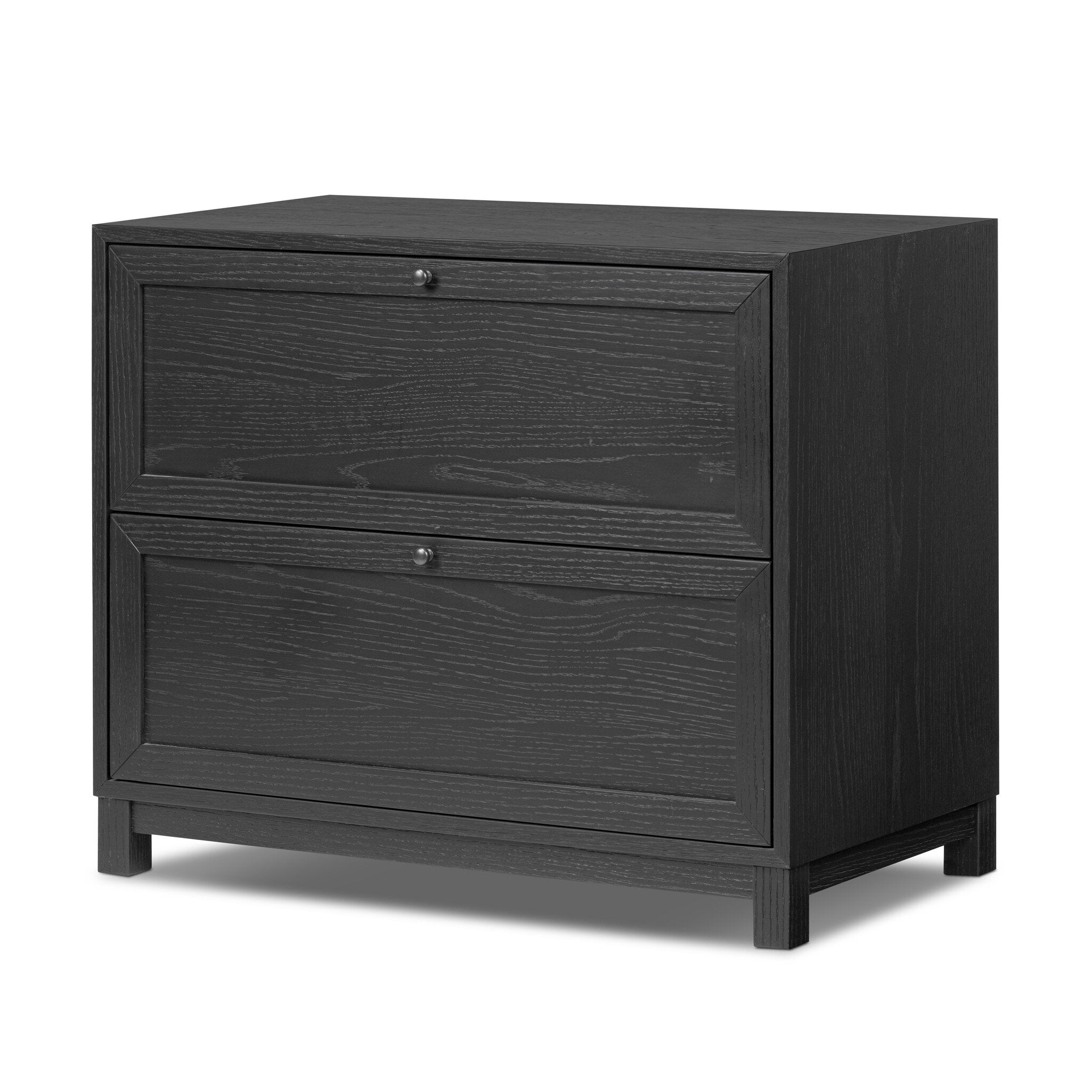 Millie Nightstand - Drifted Matte Black Veneer – Outrageous Interiors and Design