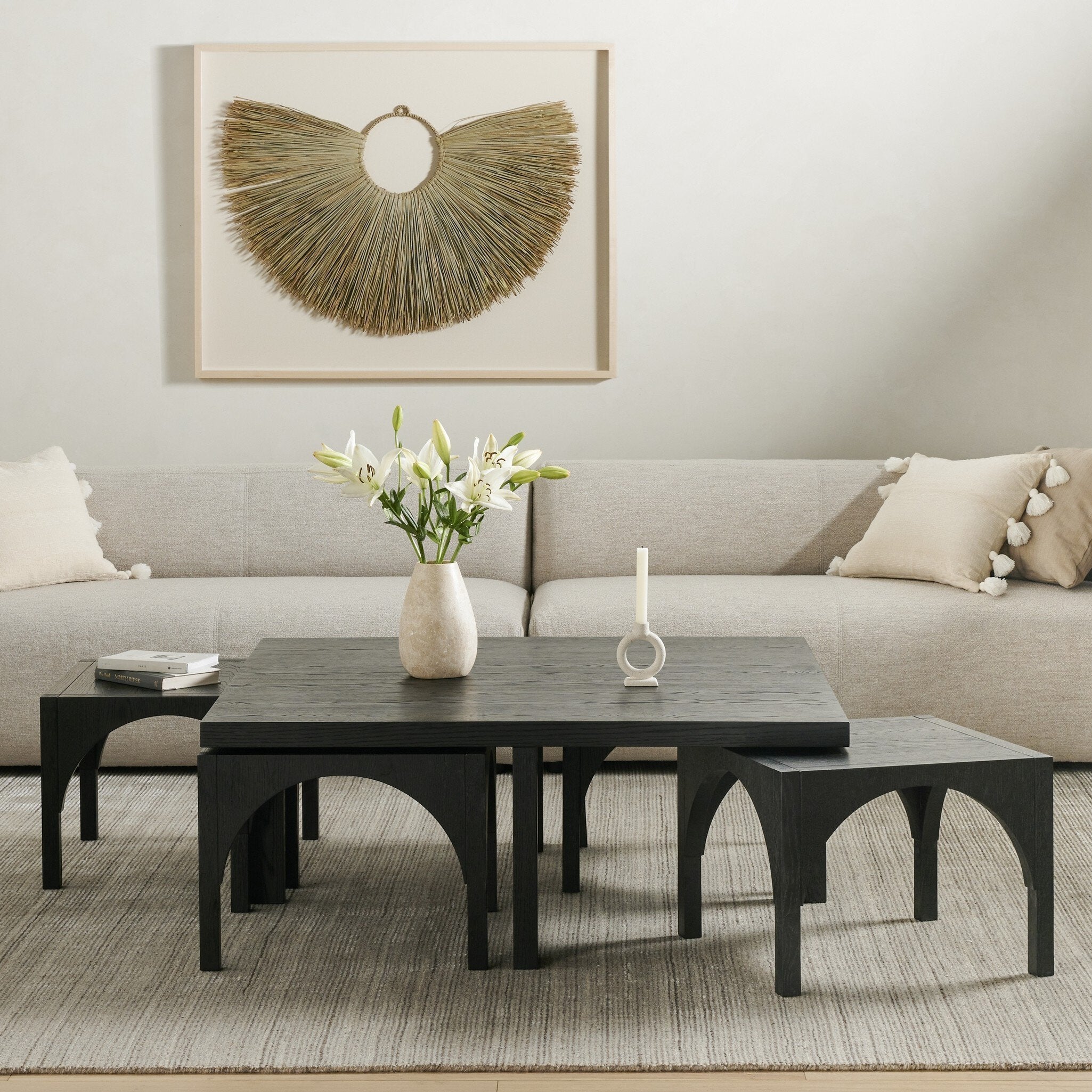 Amara Coffee Table - Black Oak Veneer – Outrageous Interiors and Design