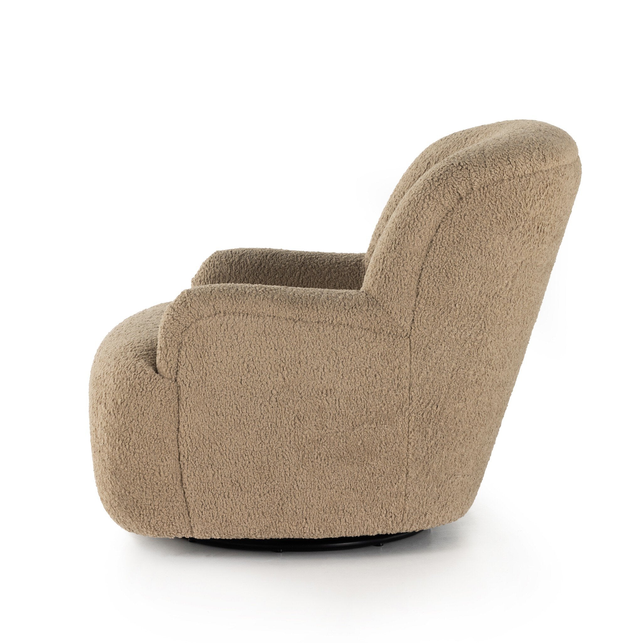 Kadon Swivel Chair - Sheepskin Camel – Outrageous Interiors and Design