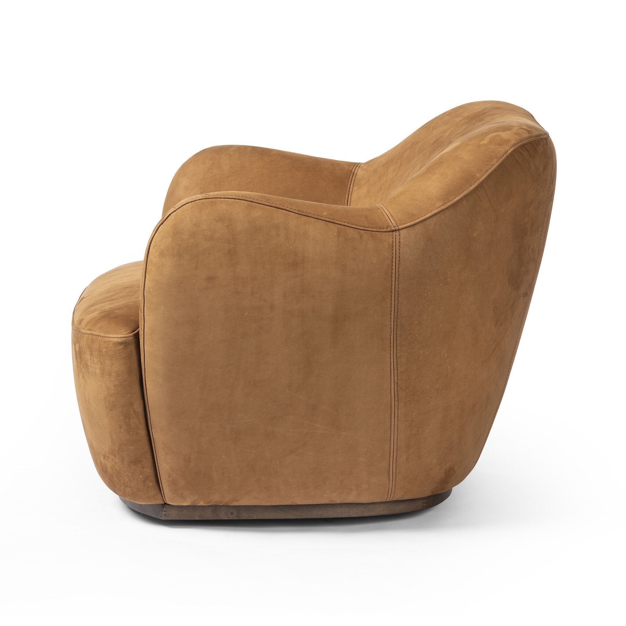 Julius Swivel Chair - Nubuck Cognac – Outrageous Interiors and Design
