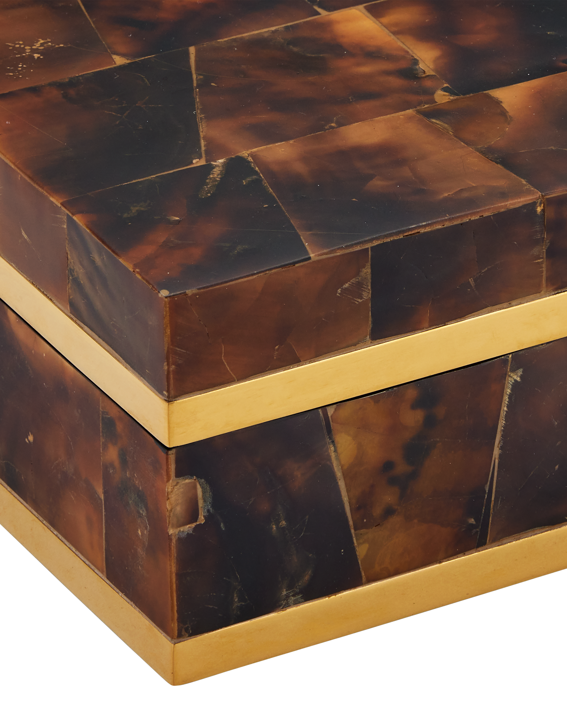 Casey Brown Box – Penshell Decorative Box with Brass Trim – Outrageous ...