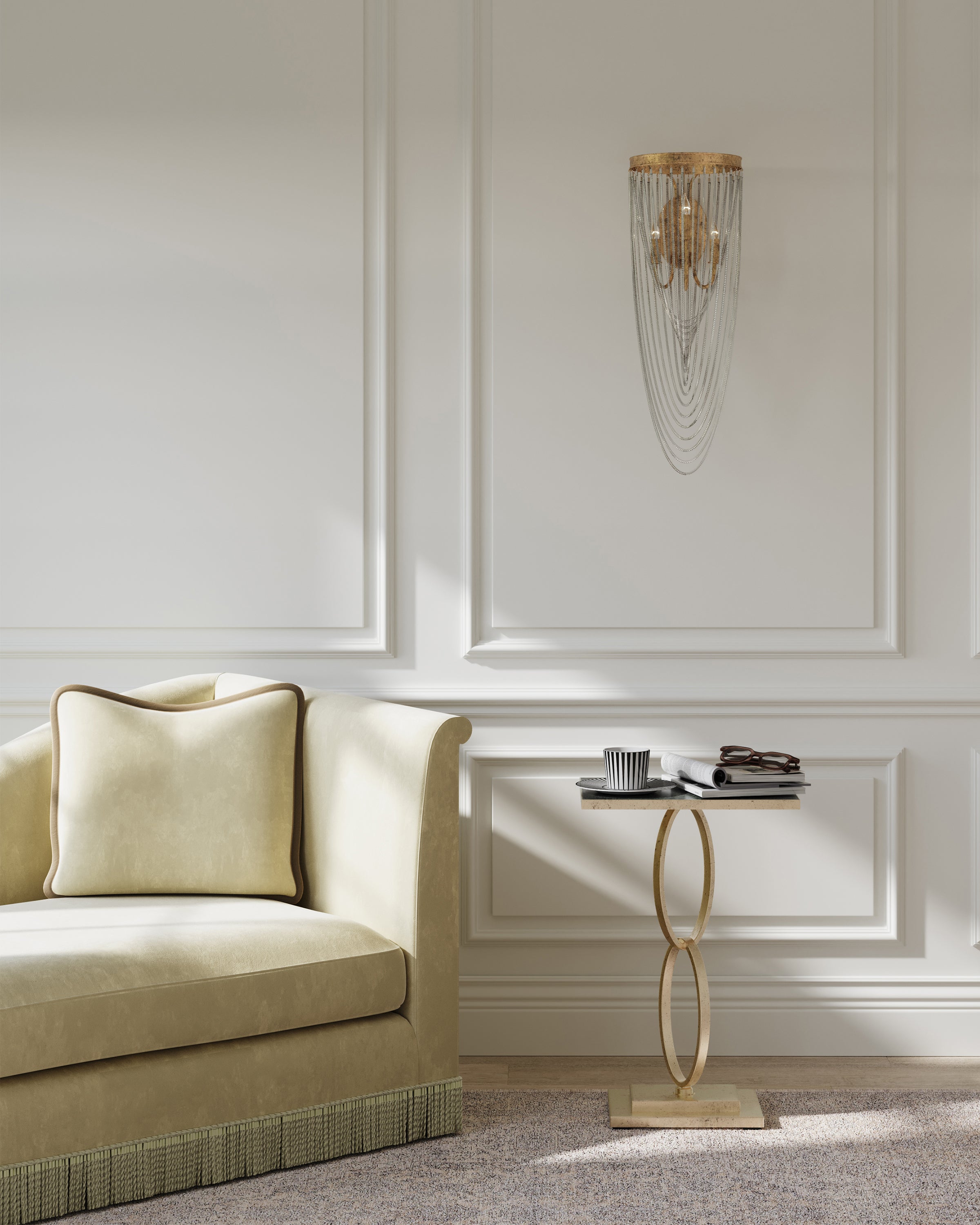 Bangle Champagne Accent Table – Outrageous Interiors and Design