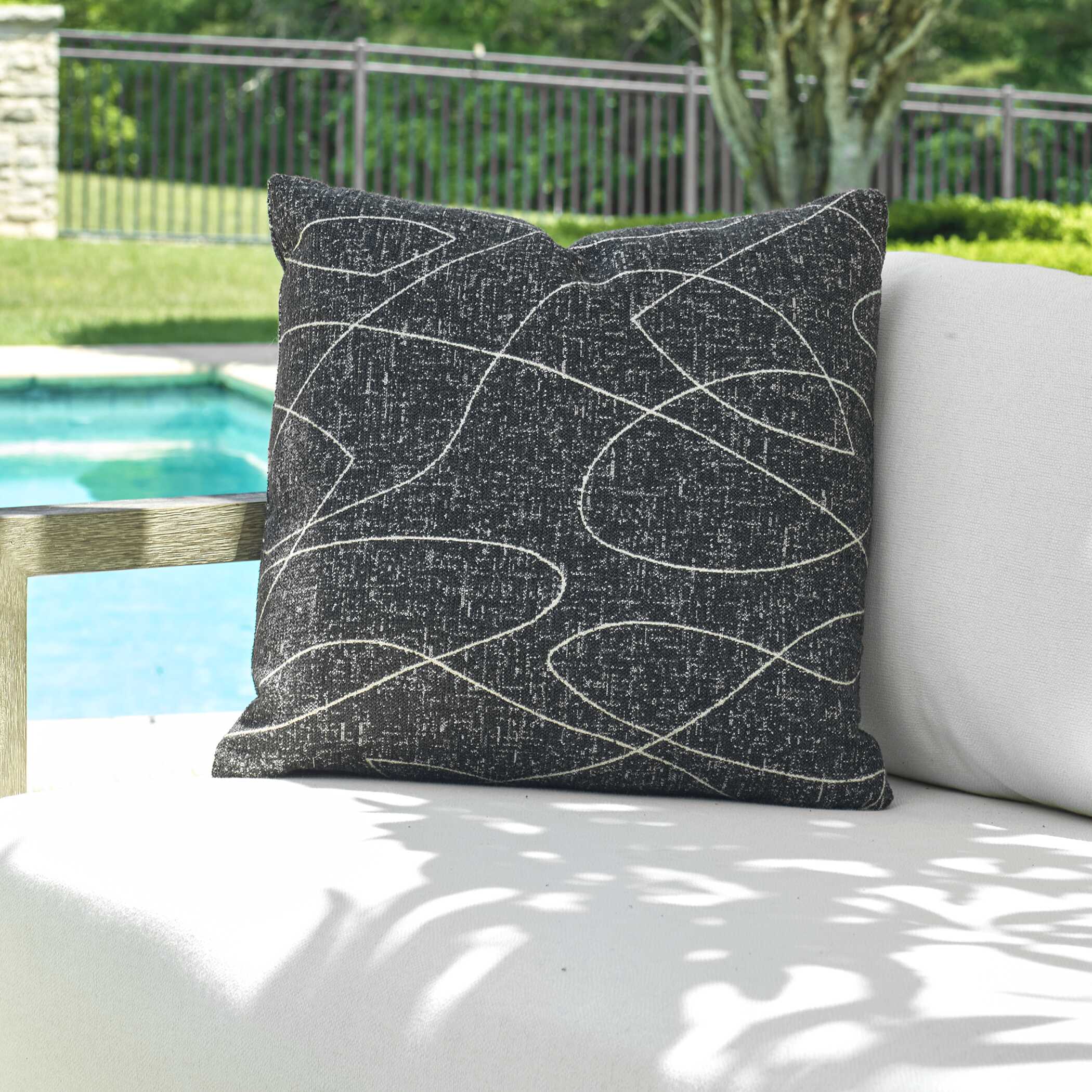 Loopy Loop Outdoor Onyx Pillow – Outrageous Interiors and Design
