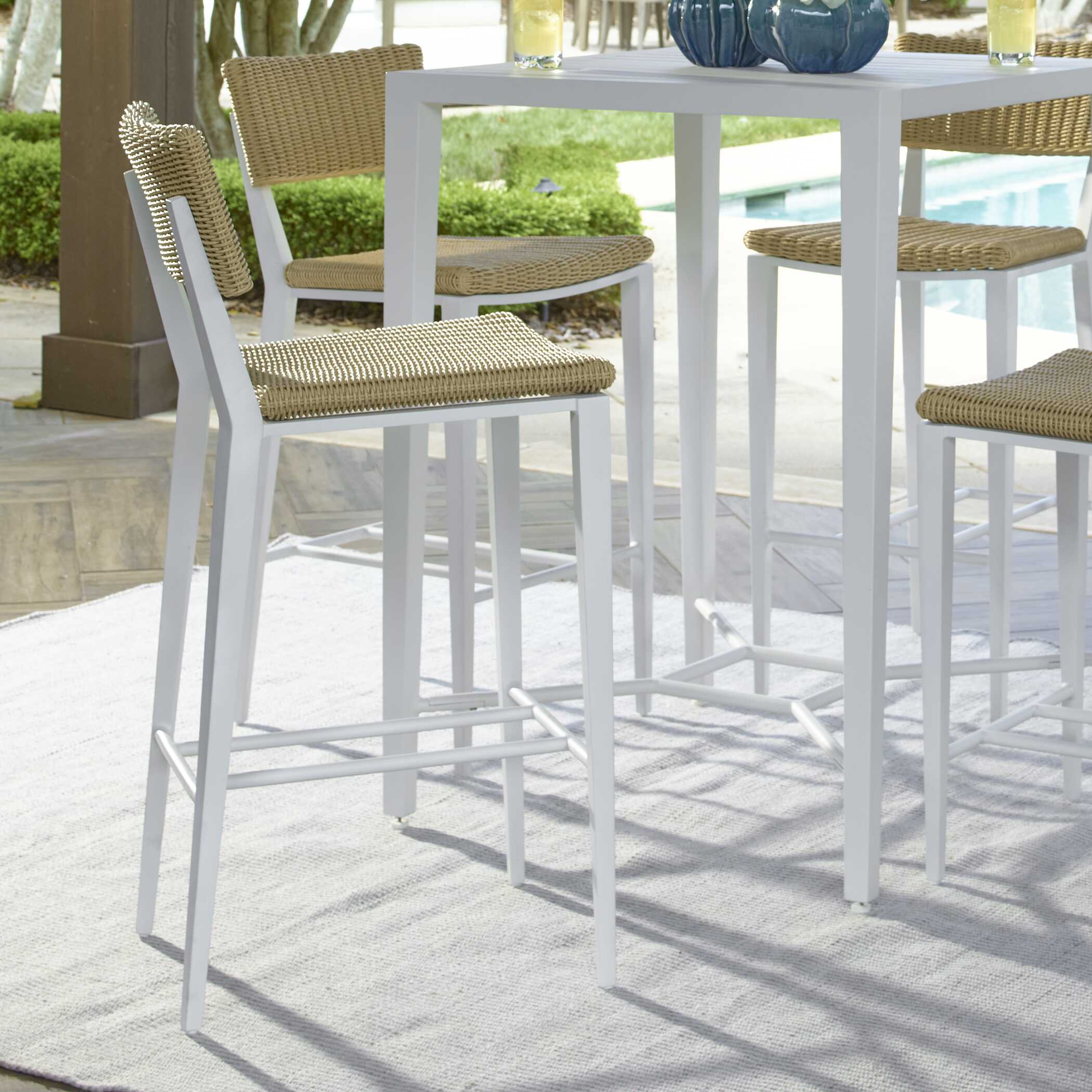 Calbas White Outdoor Bar Stool – Outrageous Interiors and Design