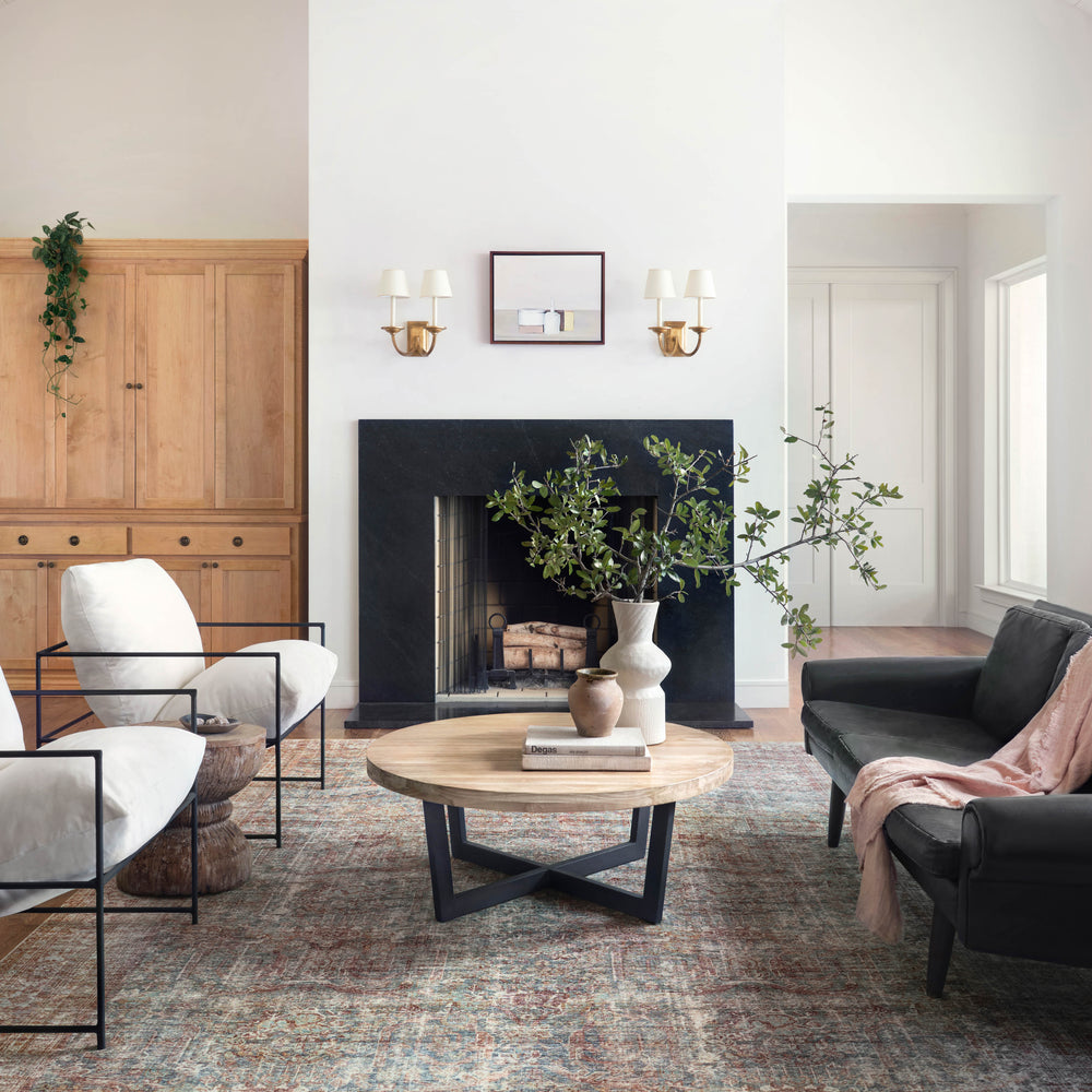 Chris Loves Julia x Loloi Jules Lagoon / Brick 8'-6" x 11'-6" Area Rug ...