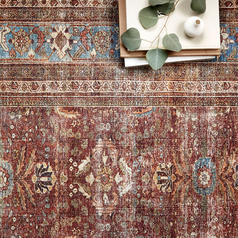 Loloi Layla Brick / Blue 5'-0" x 7'-6" Area Rug – Outrageous Interiors ...