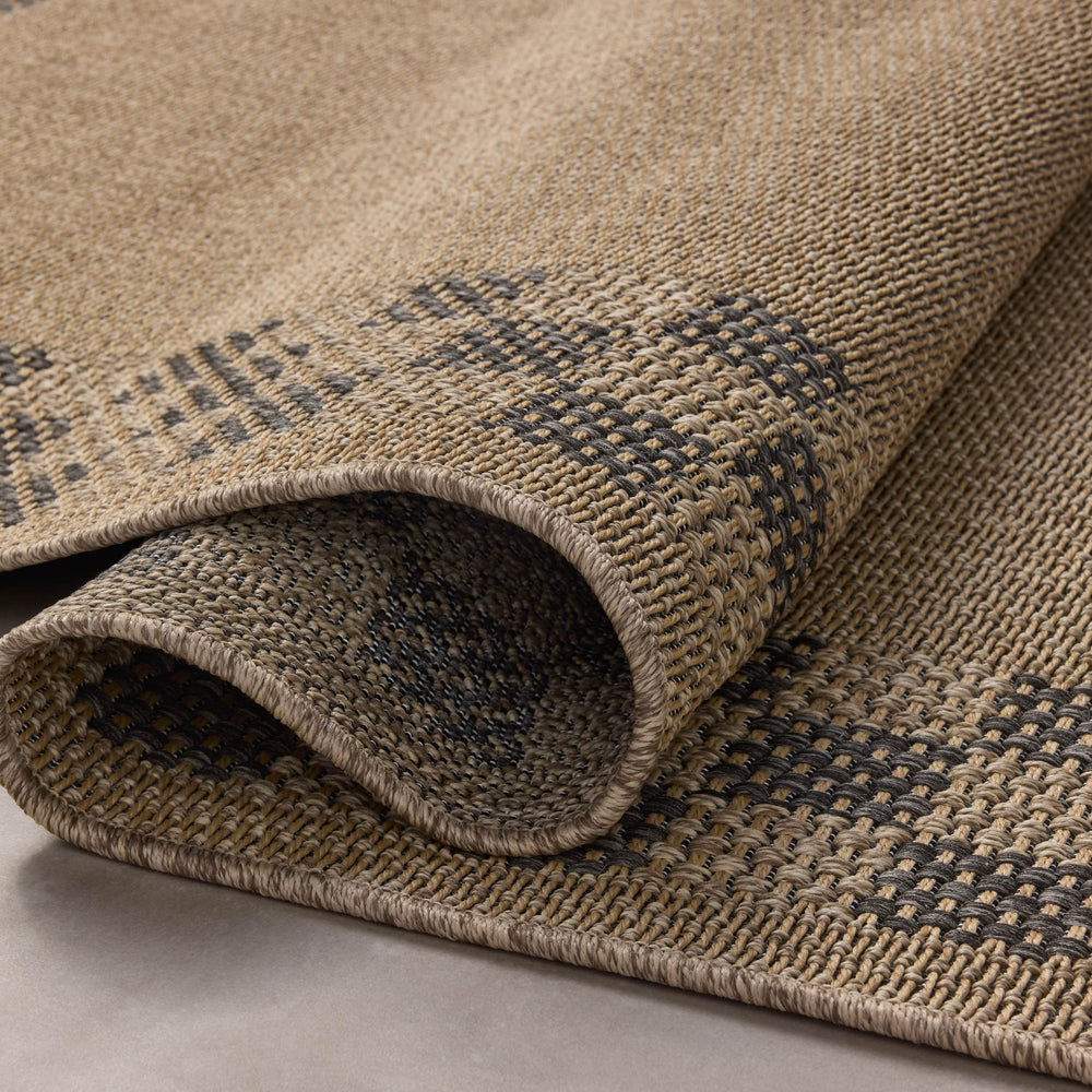 Chris Loves Julia x Loloi Providence Natural / Charcoal 18" x 18" Samp ...
