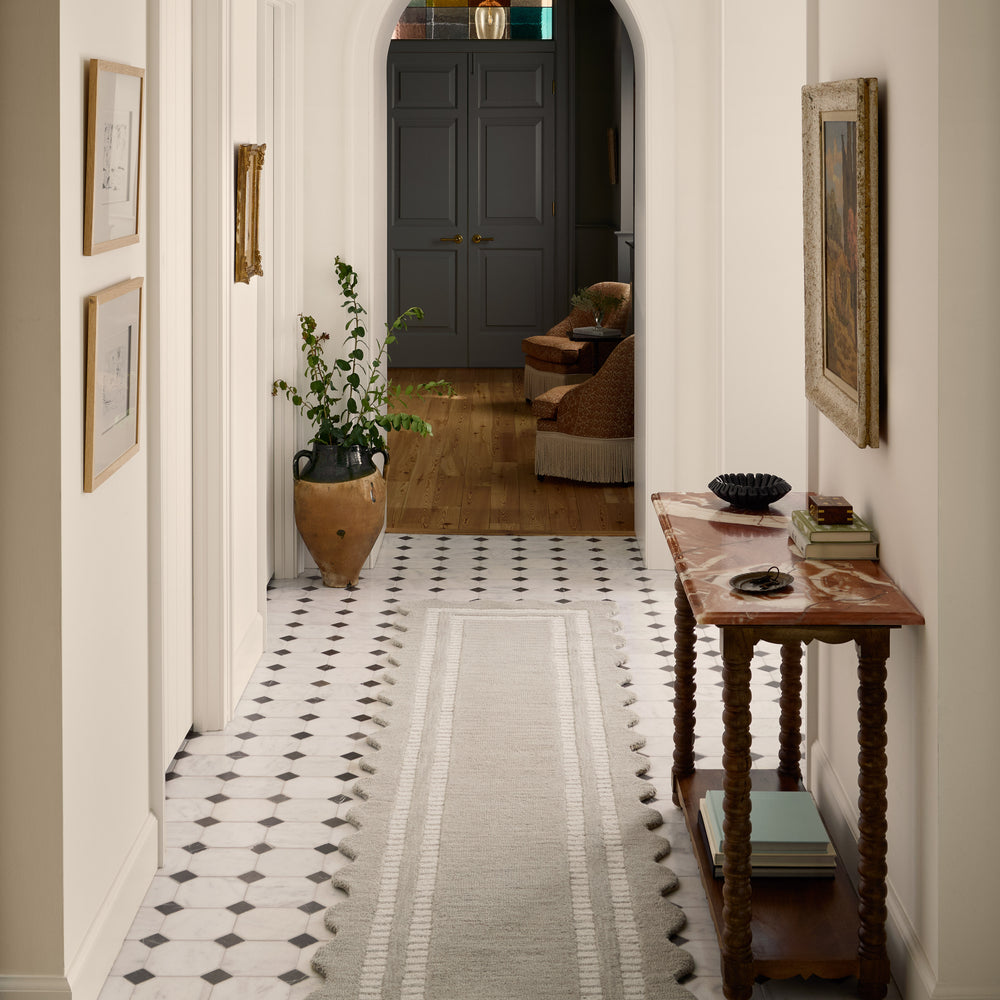 Chris Loves Julia x Loloi Scottie Fog / Ivory 2'-6" x 9'-9" Runner Rug ...