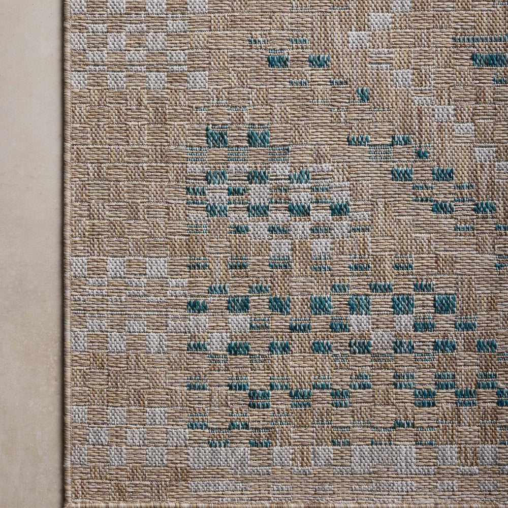 Amber Lewis x Loloi Topanga Natural / Aqua 7'-10" x 10' Area Rug ...