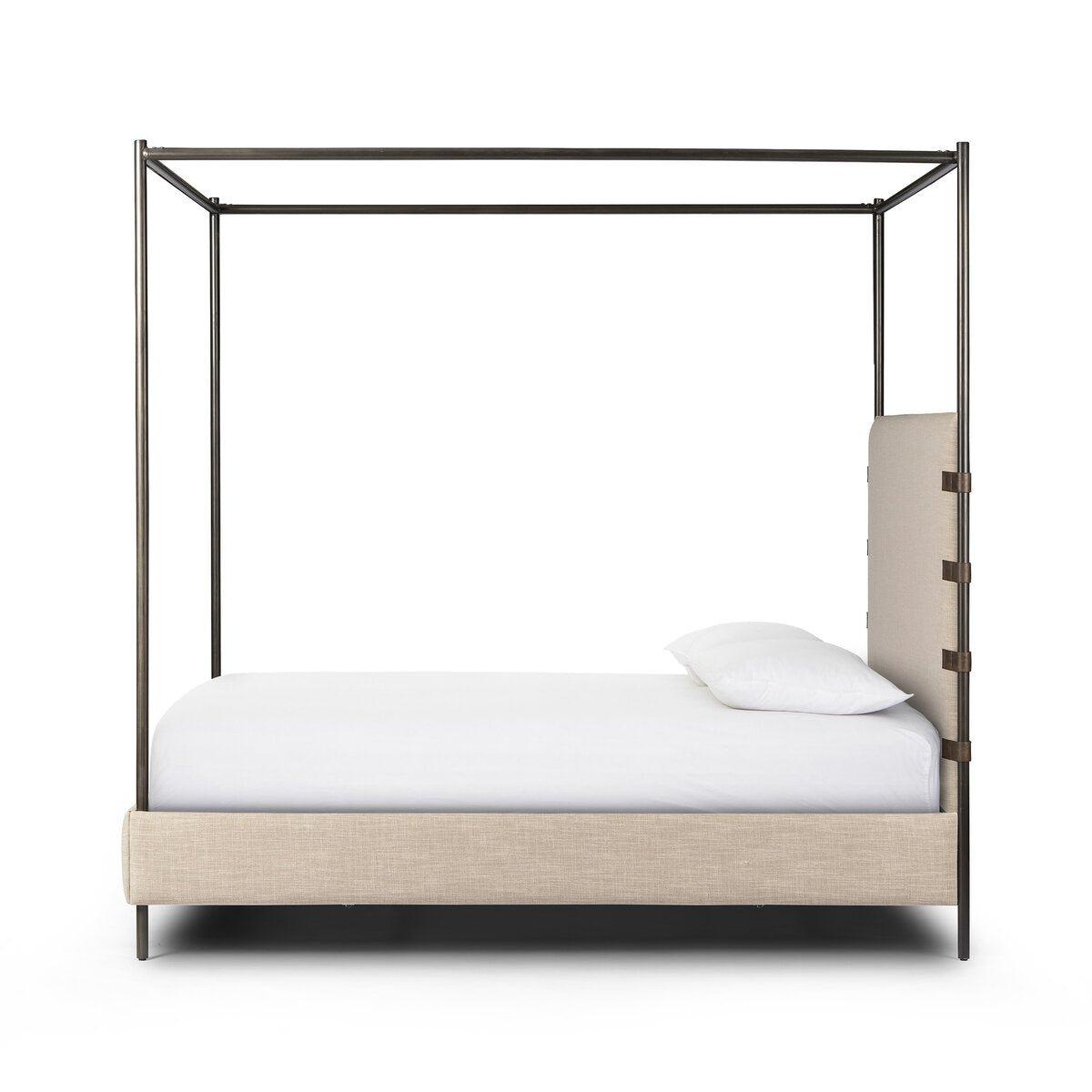 Anderson Canopy Queen Bed - Palm Ecru – Outrageous Interiors and Design