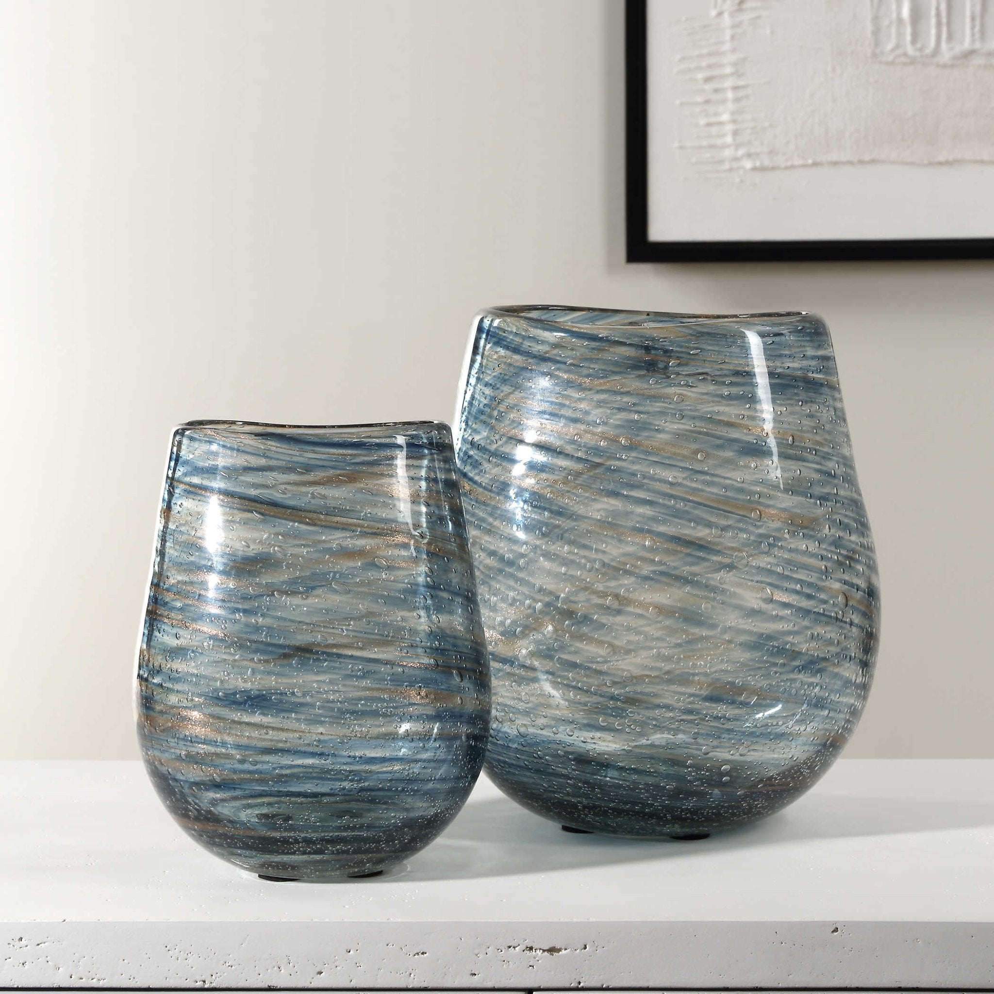 Aurora Swirl Vases, Set of 2 – Outrageous Interiors and Design