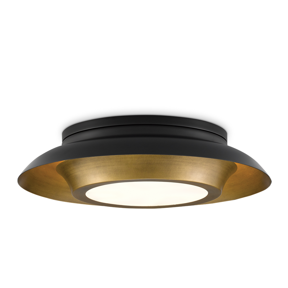 Metaphor Black & Brass Flush Mount – Outrageous Interiors and Design