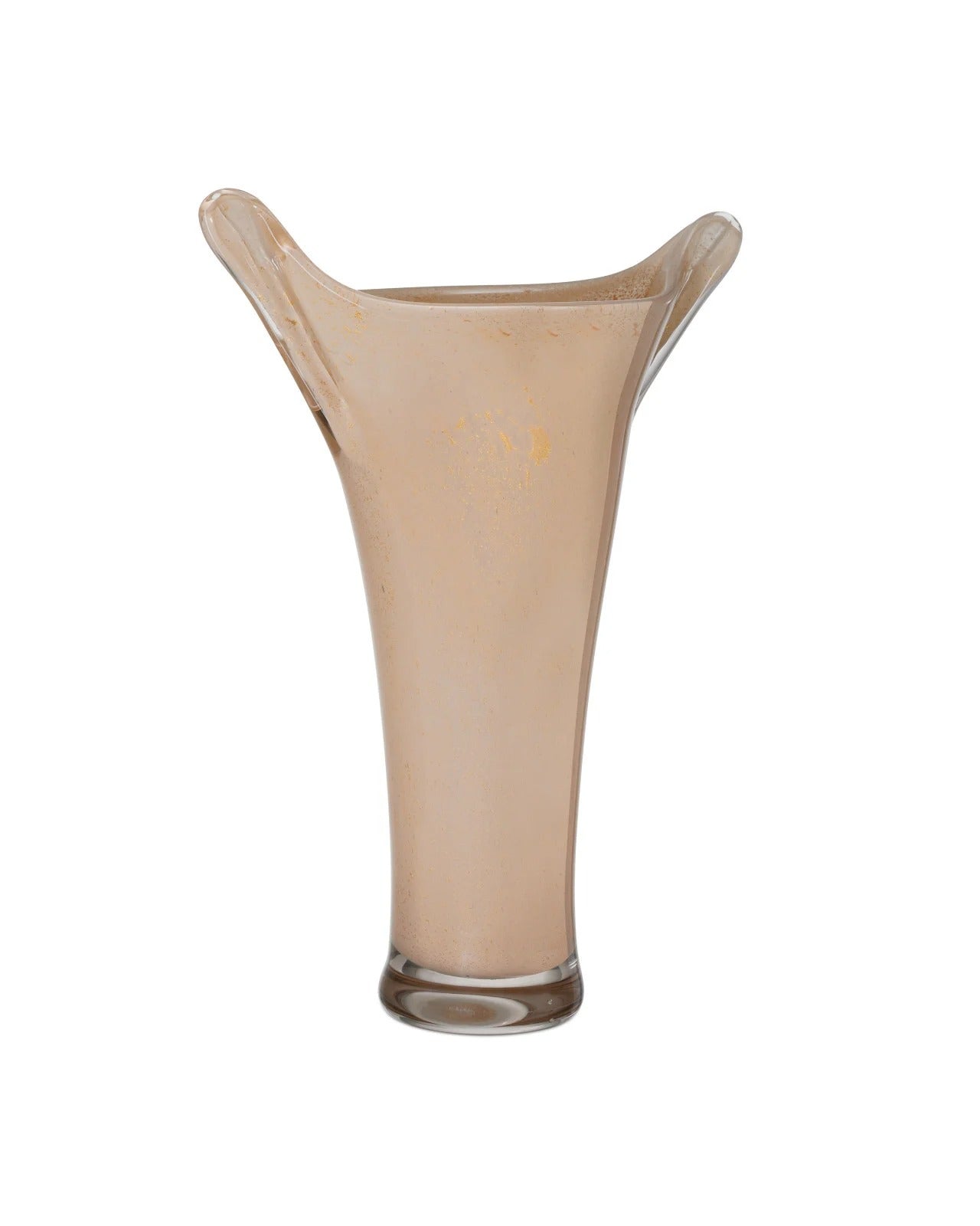 Tamara Tall Vase – Peach Mouthblown Glass with Gold Flecks – Outrageous ...