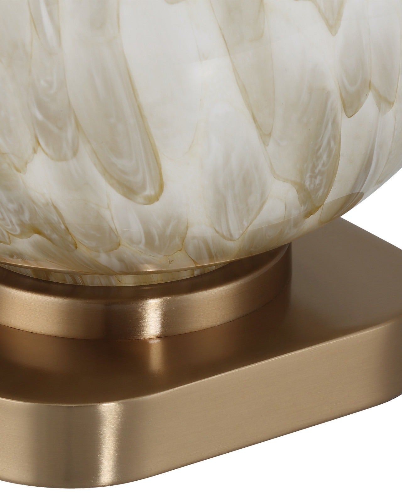 Bombon Table Lamp – Caramel Marbled Glass with Antique Brass Accents ...