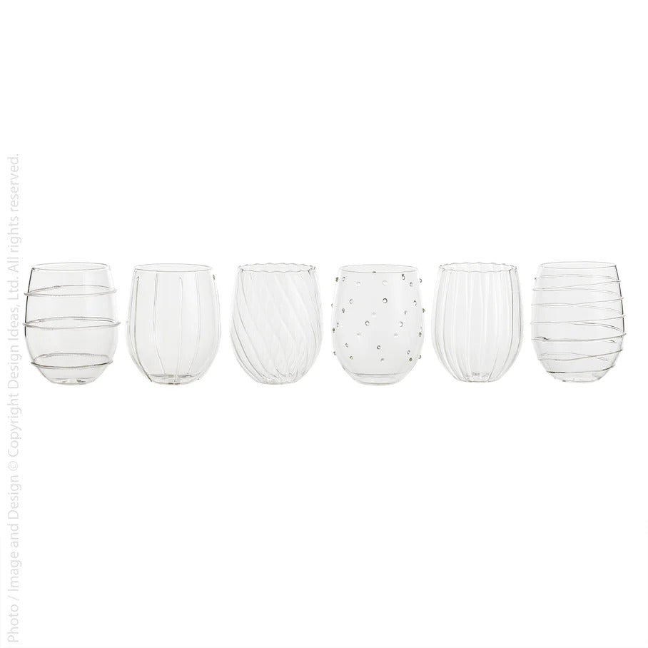 Livenza™ Stemless Wine Glass (set of 6) – Outrageous Interiors and Design