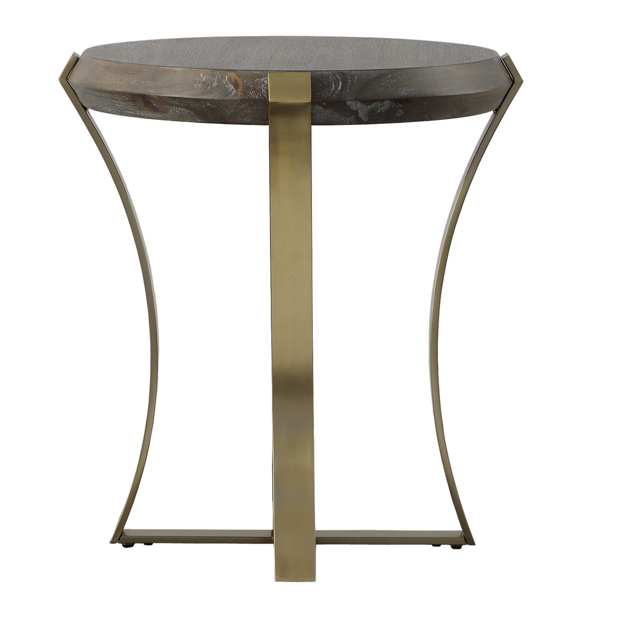 Unite Brass Leg Wood Side Table – Outrageous Interiors and Design