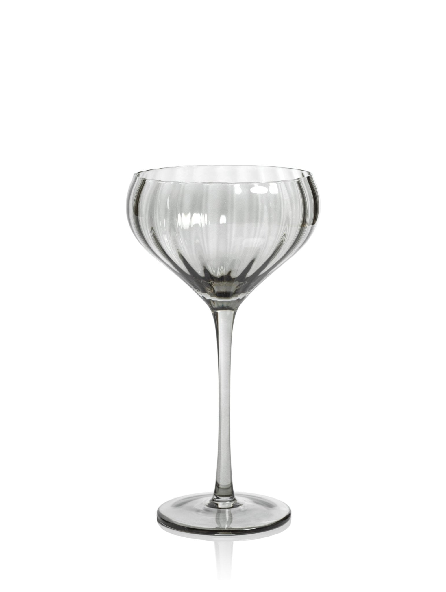 Madeleine Optic Cocktail Smoke Glass - Set of 4 – Outrageous Interiors ...